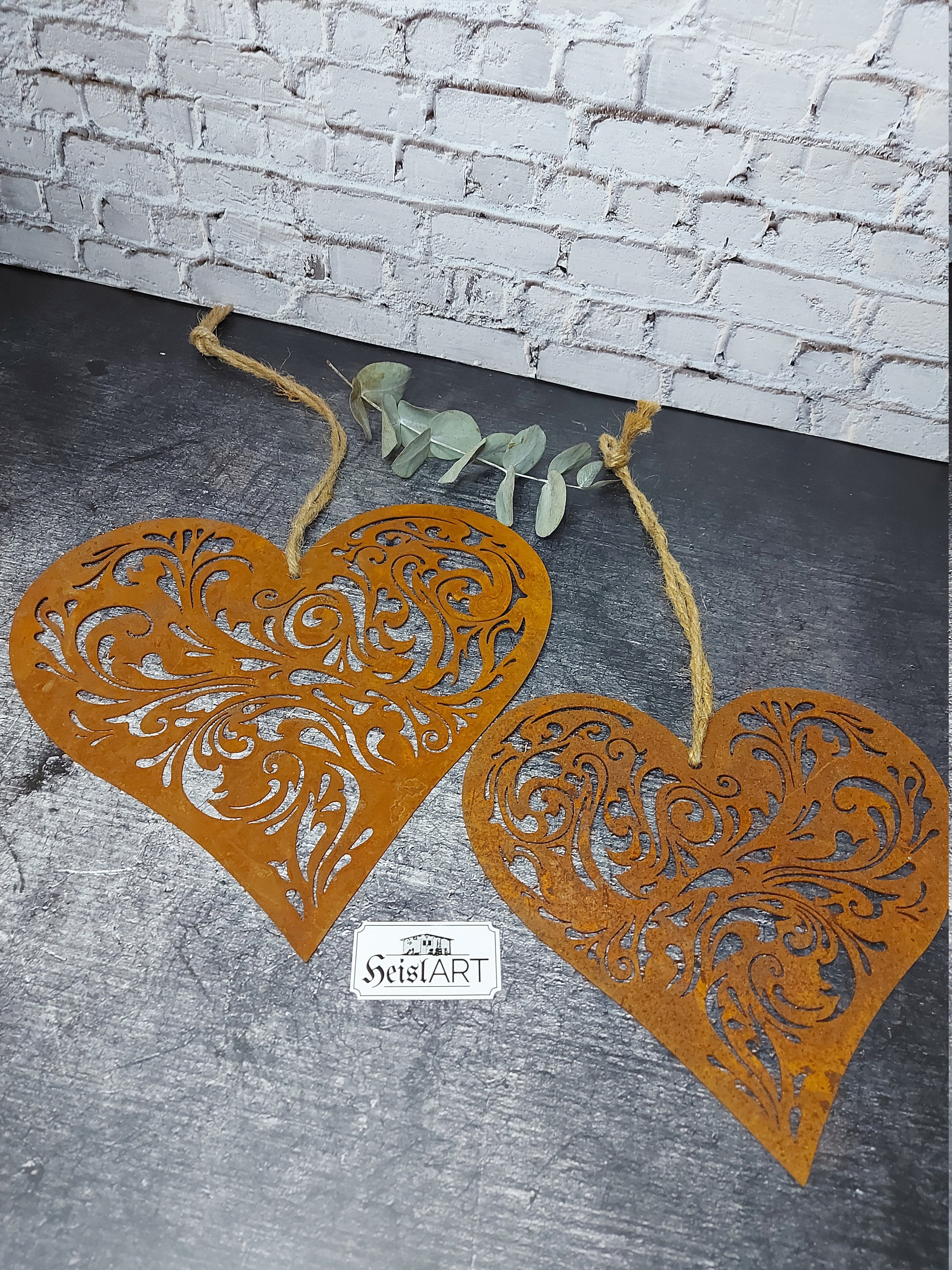 Metallherz Rost in 2 Größen - Metall - Deko - Wanddeko - Garten ...