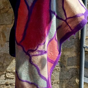 Felted Scarf / Wool Scarf / Handmade Felted / Woman Handmade Felted ...