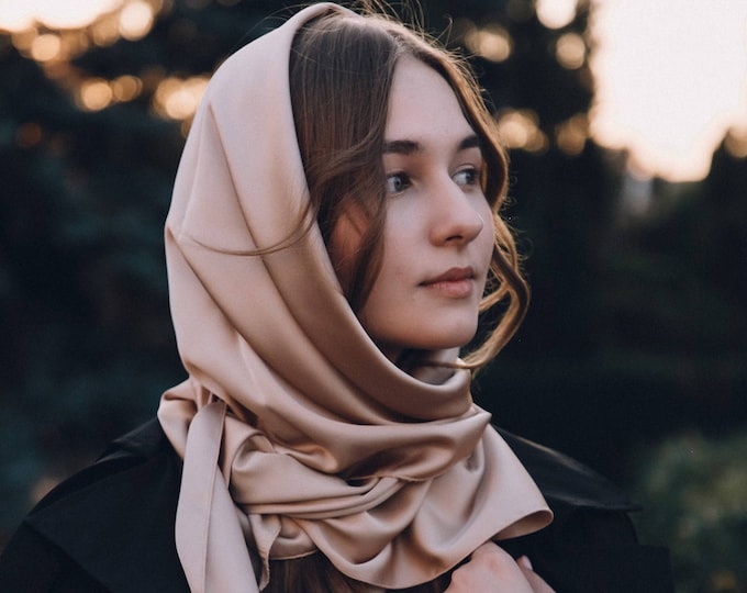 Soft Cotton Scarf Church Head Covering RUTTSHOP Catholic Head Wrap for ...