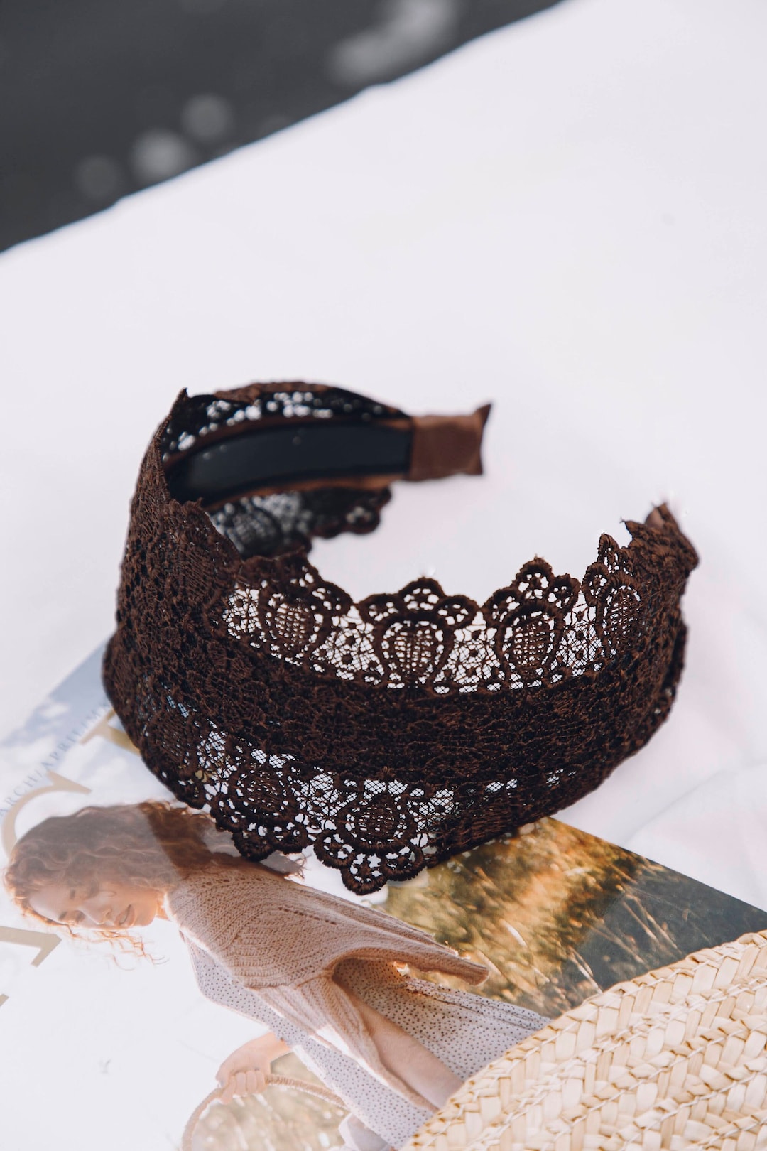 Handmade Lace Headband, Modern Hair Accessory - Etsy