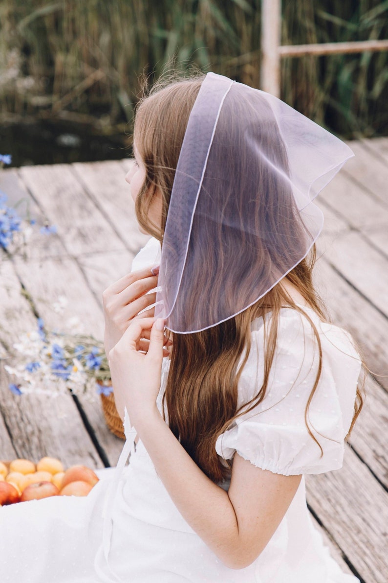 Tulle Chapel Veil: Catholic Church Head Covering, Mantilla Scarf - Etsy