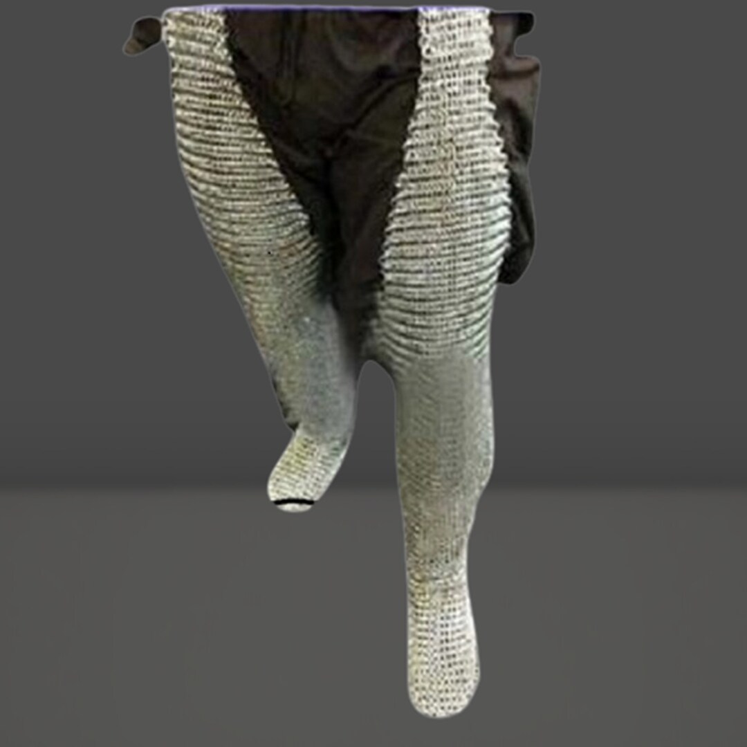 Chain Mail Leggings ,9 MM Round Riveted Chain Mail Chausses, Galvanized ...