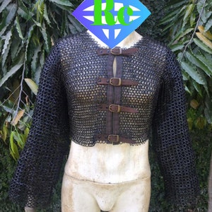 Chain Mail Half Shirt , Flat Riveted With Solid Rings Chain Mail Jacket ...