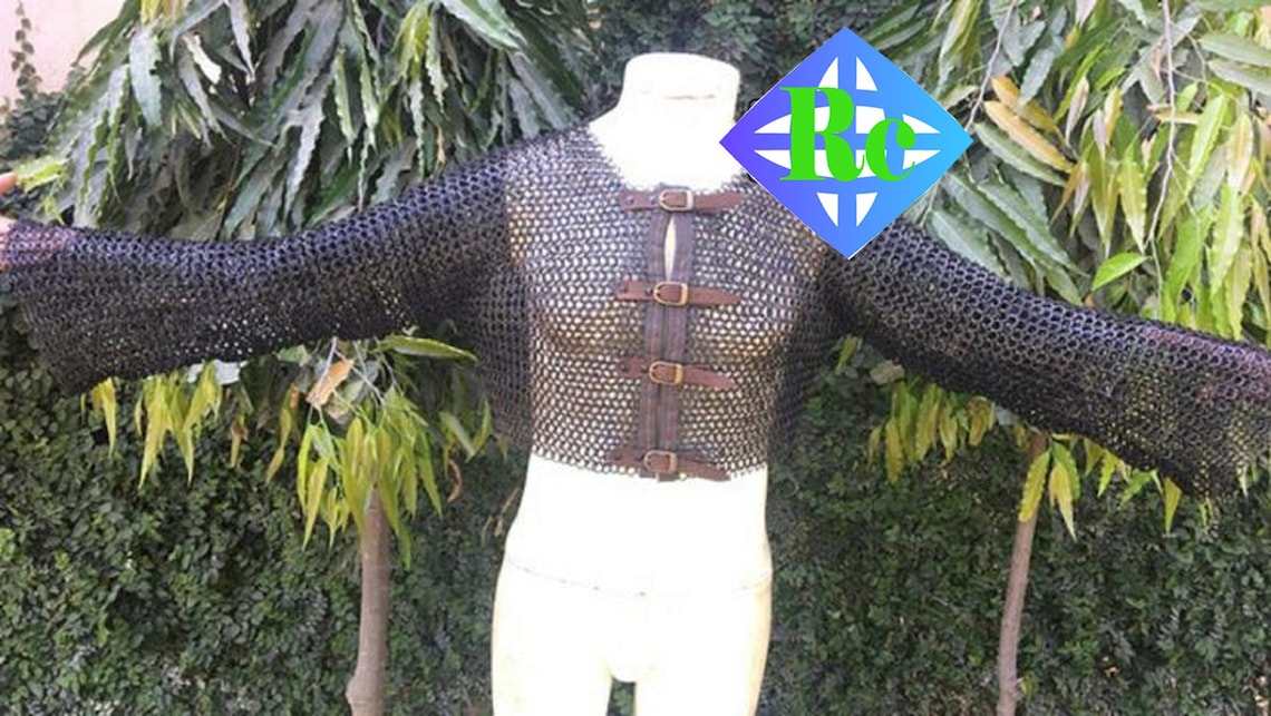 Chain Mail Half Shirt Flat Riveted With Solid Rings Chain Mail - Etsy UK