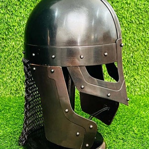 Medieval Raven Helmet , Chain Mail Battle Ready Helmet , Viking Helmet ...