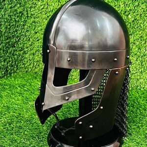 Medieval Raven Helmet , Chain Mail Battle Ready Helmet , Viking Helmet ...