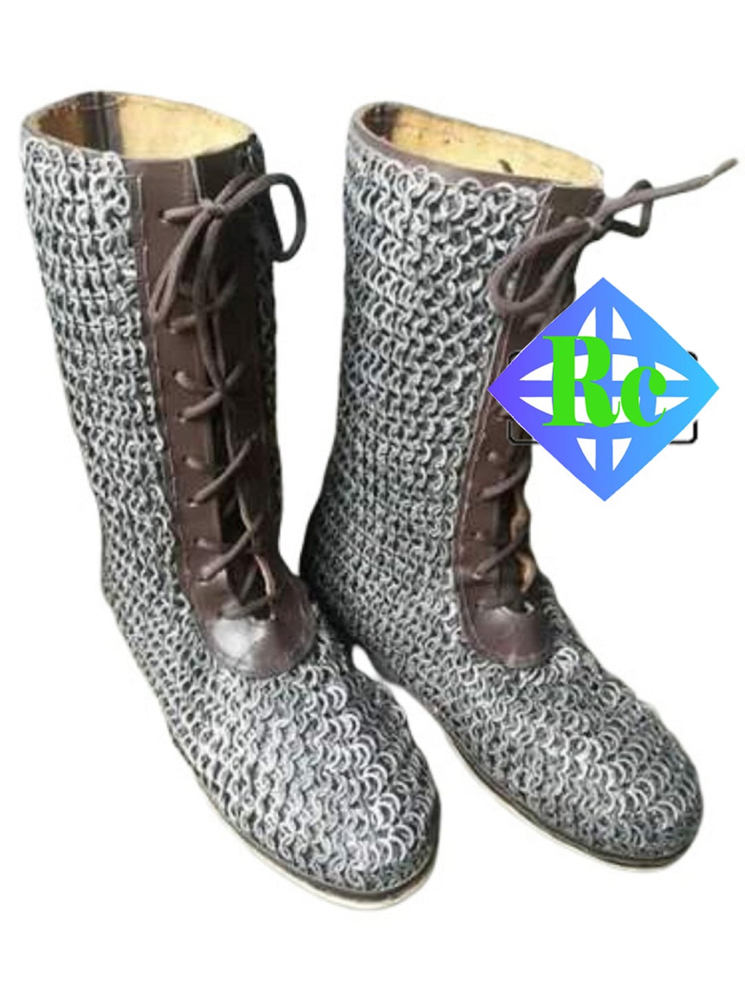 Medieval Chainmail Shoes 9 Mm Flat Ring All Ring Dome - Etsy