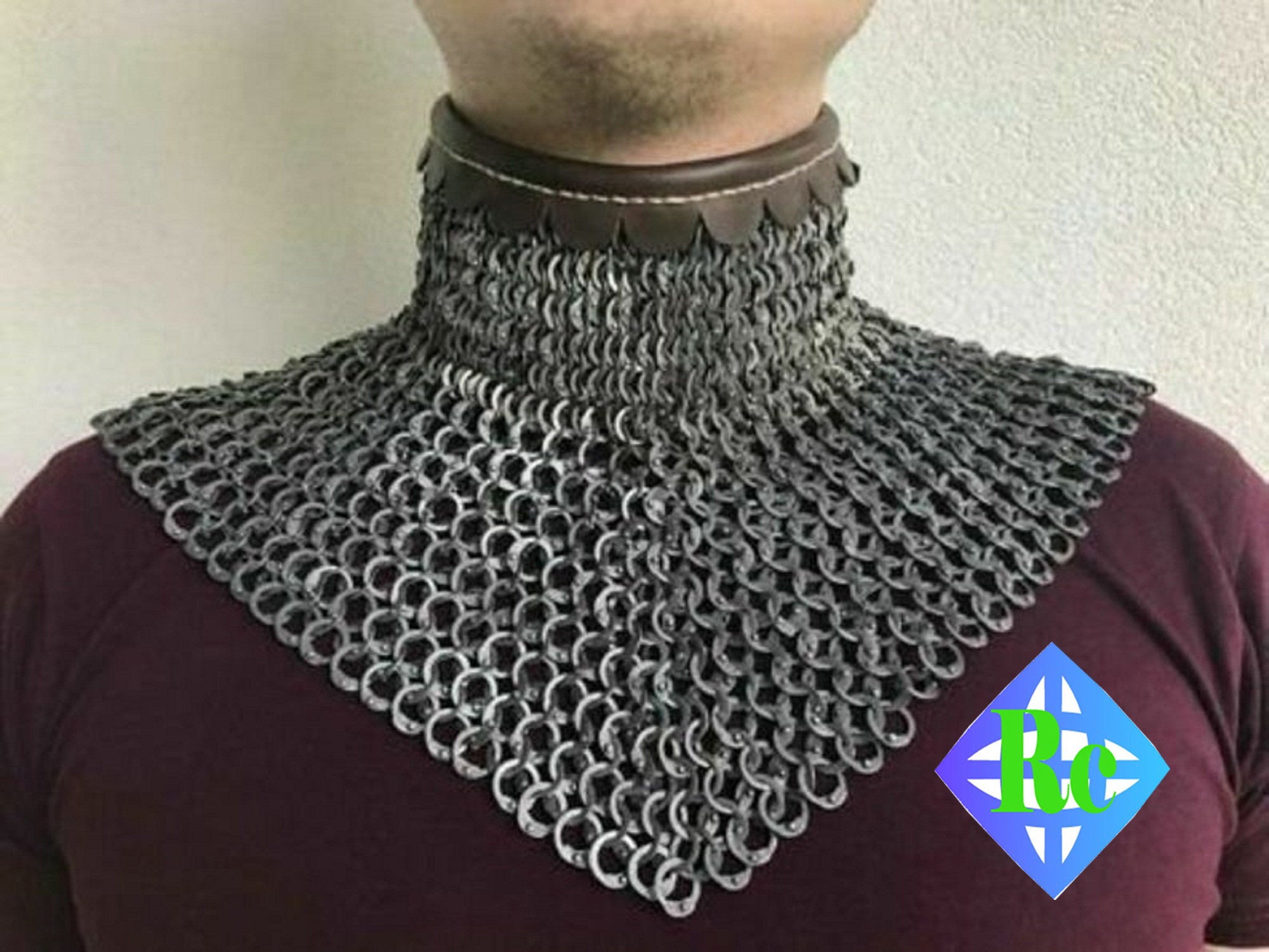 Collectibles chainmail Padded Aventail - fathers day gift ~ 6 MM flat ...