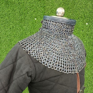 Chainmail Collar , Neck Protuction Collar , Chainmail Neck Mantle , 9 ...