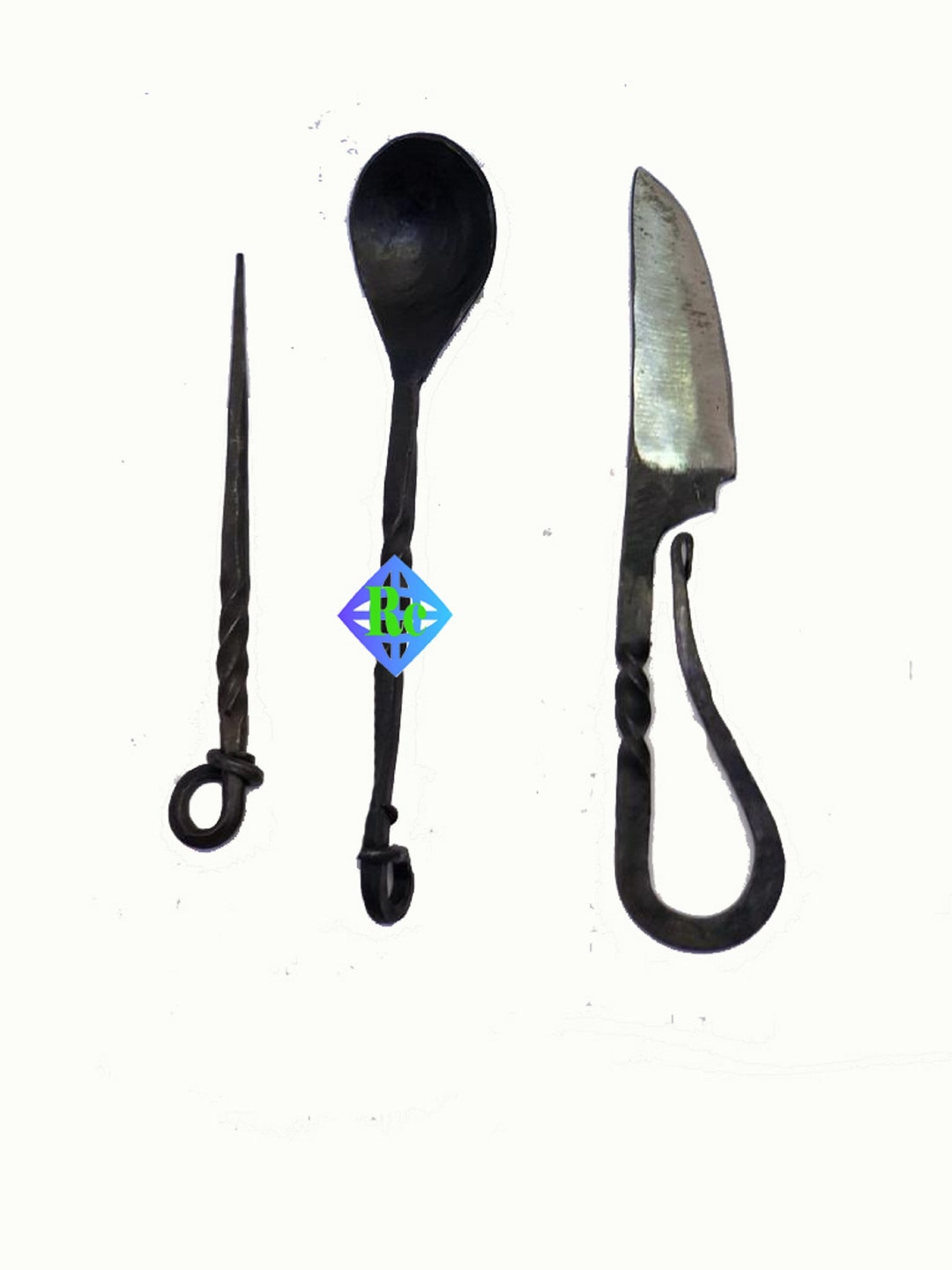 Medieval Cutlery Set ,hand Forged Kitchen Set Spoon ,knife ,fork ...