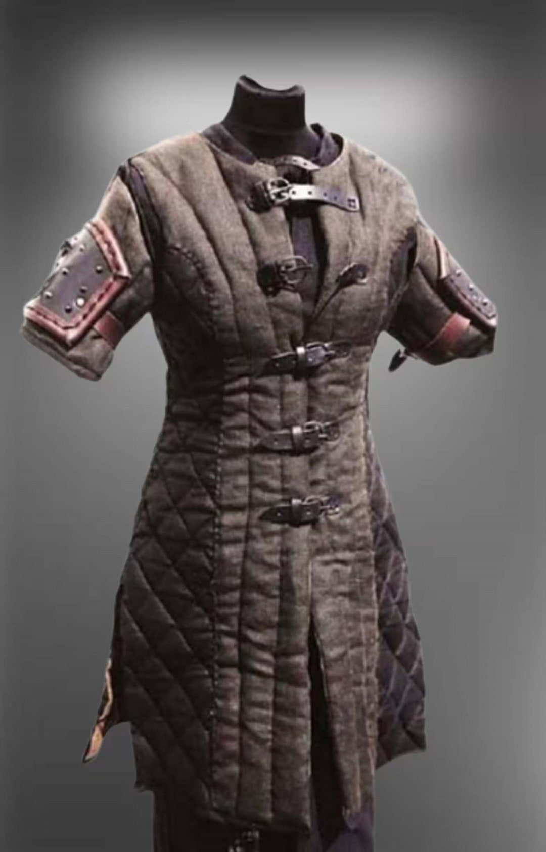 MEDIEVAL GAMBESON ARMOR Costume Gambeson Reenactment Roman Black Color ...