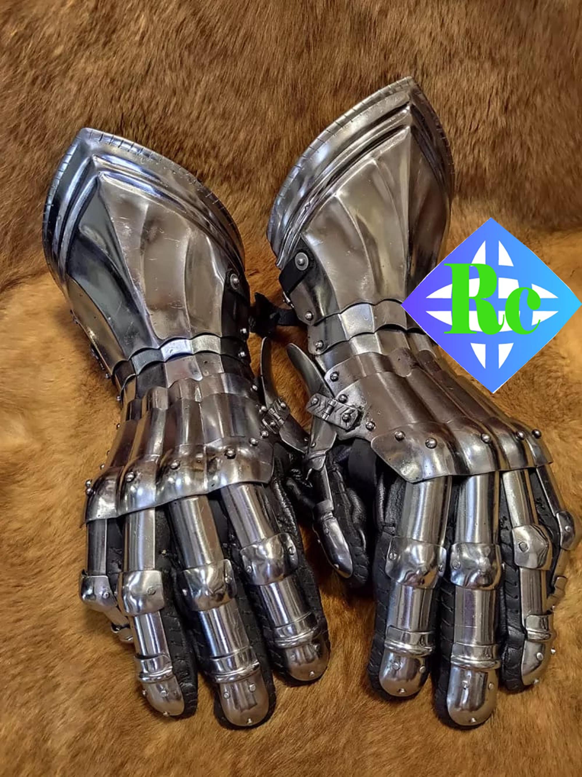 Gothic Armored Medieval Polished Knights Gauntlets . Gothic | Etsy