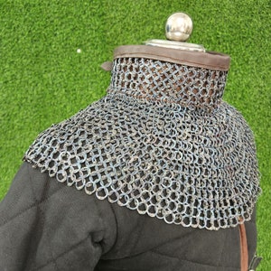 Chainmail Collar , Neck Protuction Collar , Chainmail Neck Mantle , 9 ...