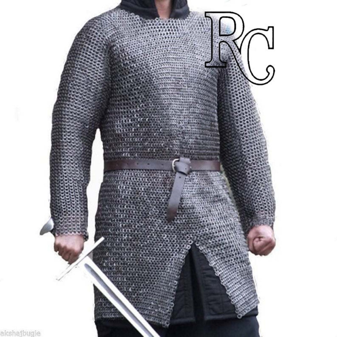 Chainmail Shirt Flat Riveted With Flat Warser Shirt 9 Mm Full Sleeve ...