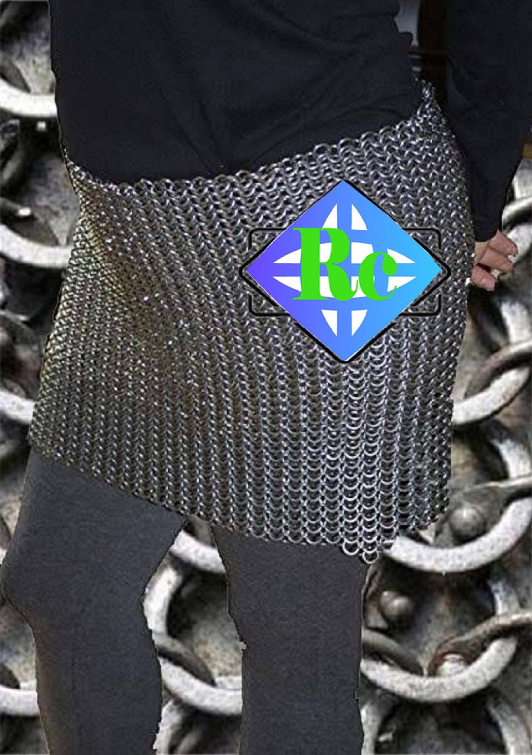 Chain Mail Skirt ,9 Mm Round Riveted With Washer ,medieval Skirt SCA ...