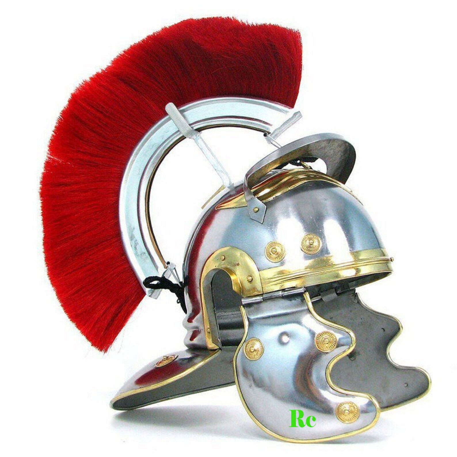 Romeinse Centurion Helm Met Rode Pluim Middeleeuwse Ridder - Etsy Nederland