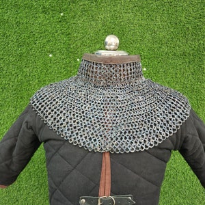 Chainmail Collar , Neck Protuction Collar , Chainmail Neck Mantle , 9 ...