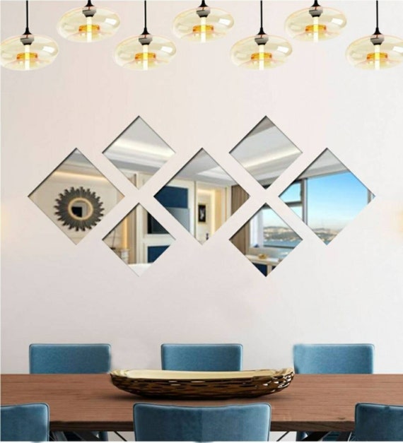 Square mirror wall art store