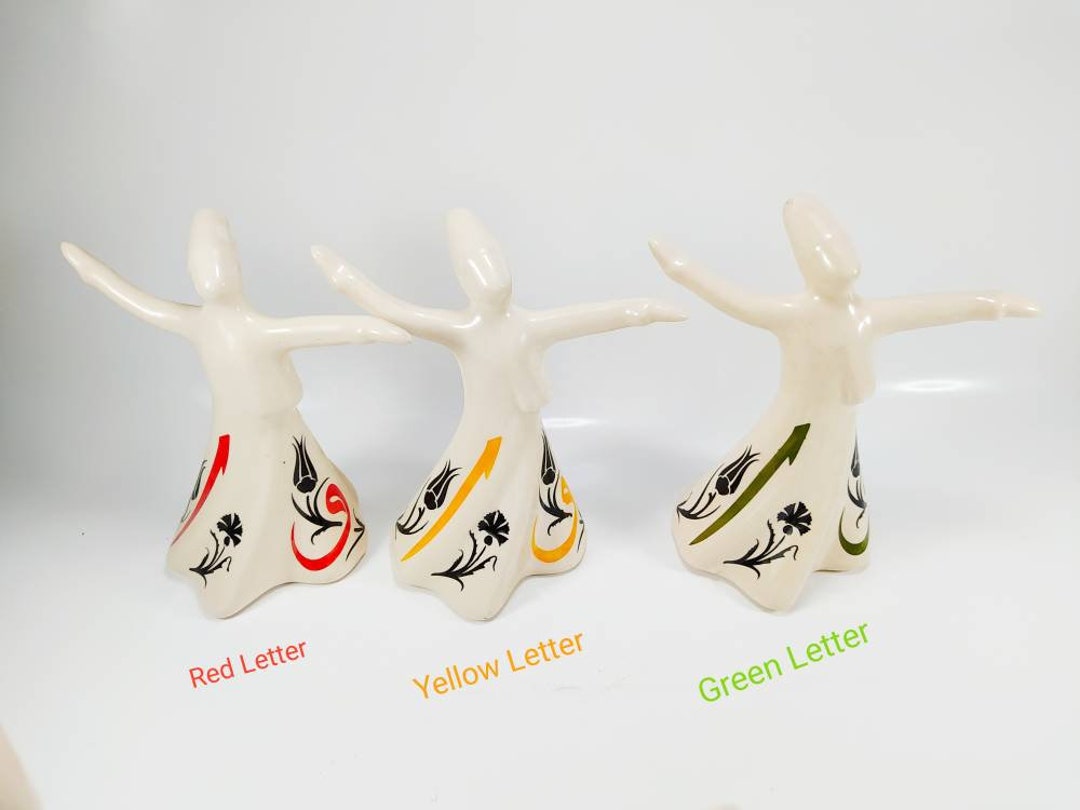 Whirling Dervish Figurine, Sufi Dance, Ceramic Dervish Ritual Dance ...