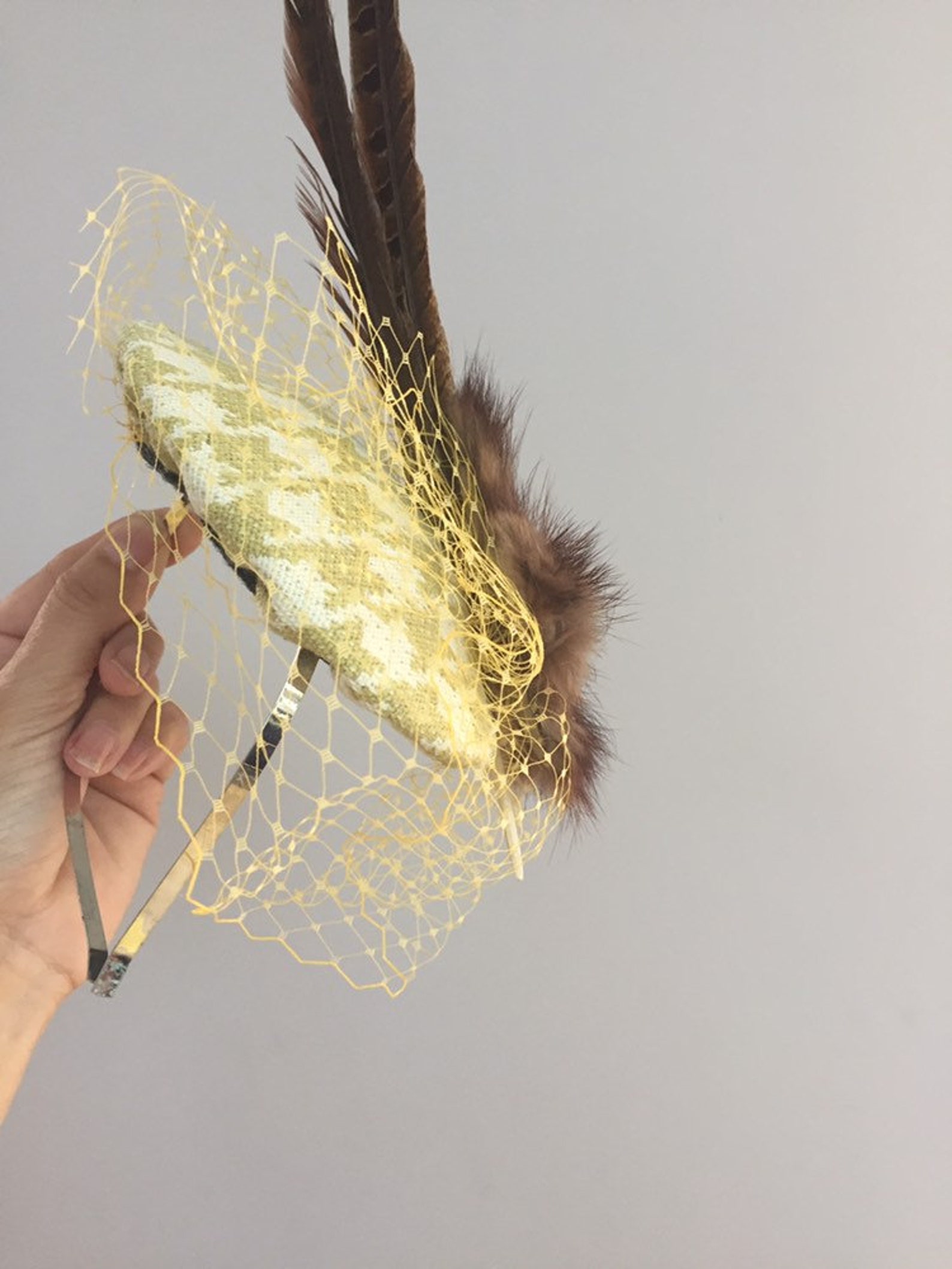 Beautiful Fascinator With Vintage Adornment - Etsy