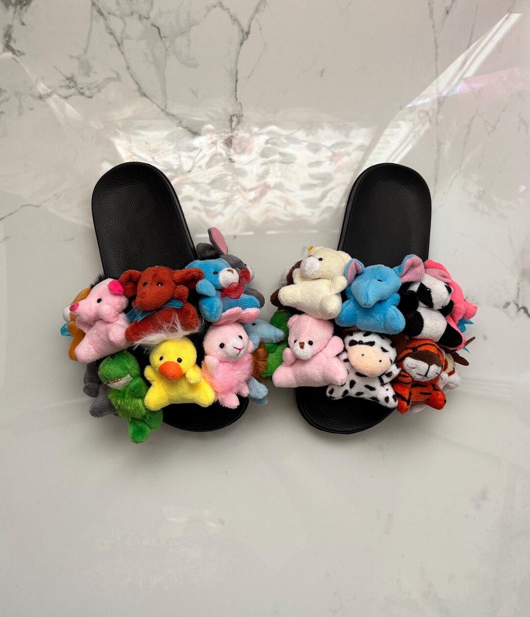Healing My Inner Child 3D Stuffed Animal Faux Fur Slipper Slides ...
