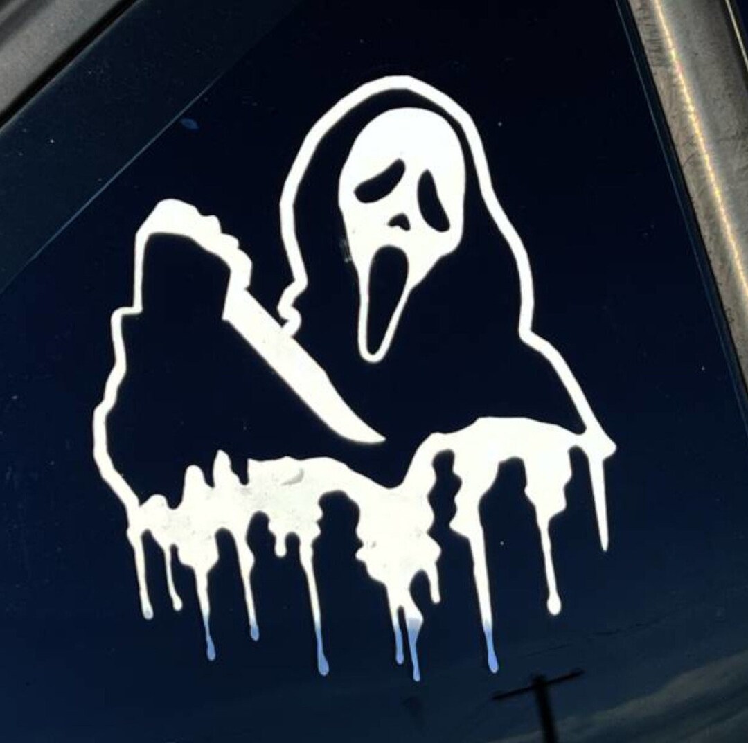 Ghost Face Scream Decal Vinyl Sticker Cute Car Decal Horror Car Sticker ...