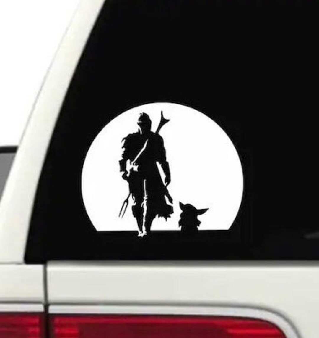 The Mandalorian Car Vinyl Decal Sticker Baby Yoda Car Sticker Star Wars ...
