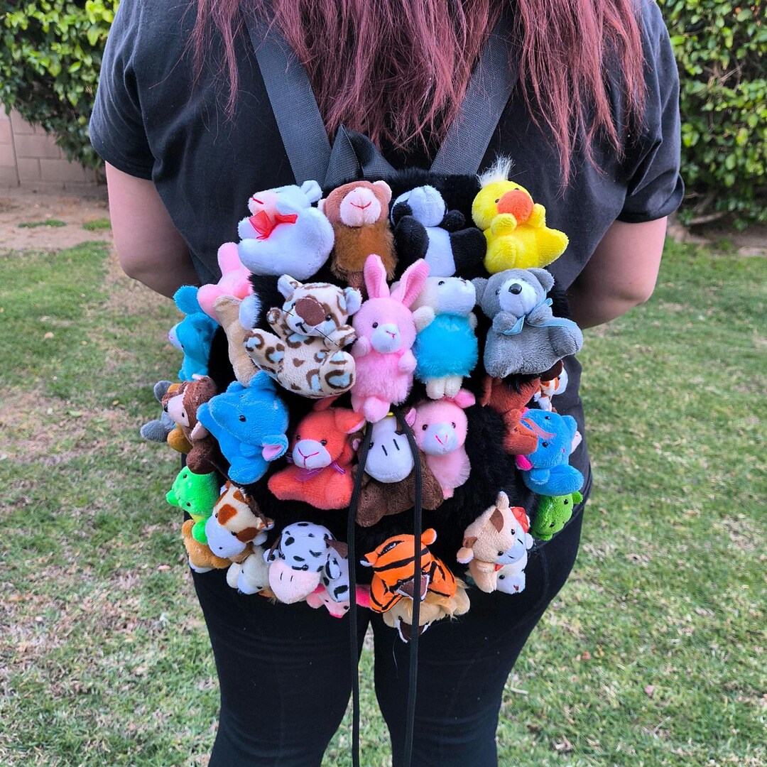 Healing My Inner Child | Stuffed 3D Animal Black Faux Fur Plush Mini ...