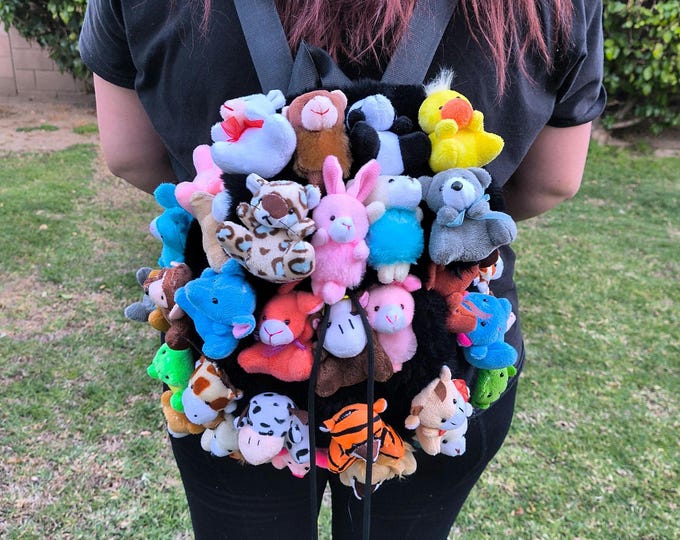 Healing My Inner Child | Stuffed 3D Animal Black Faux Fur Plush Mini ...