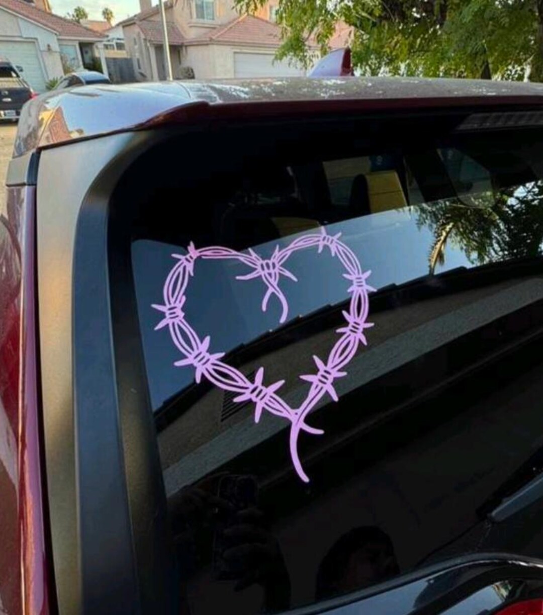 Thorned Heart Vinyl Car Decal | Decal Sticker | Cute Car Decal | Cute ...
