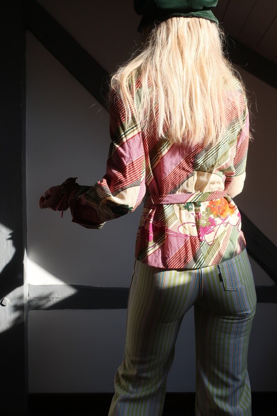 70s Levi's Miss Levi's flared trousers stripes pastel… - Gem
