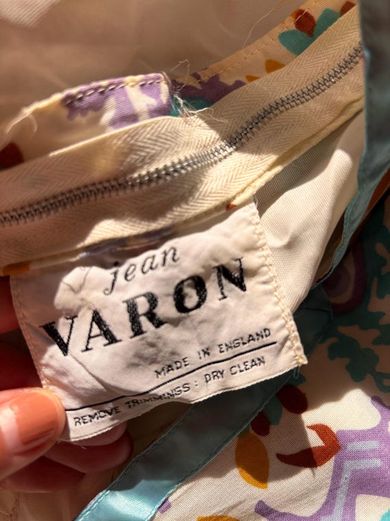 70s JEAN VARON* Maxi Dress Folklore Print Collector's… - Gem