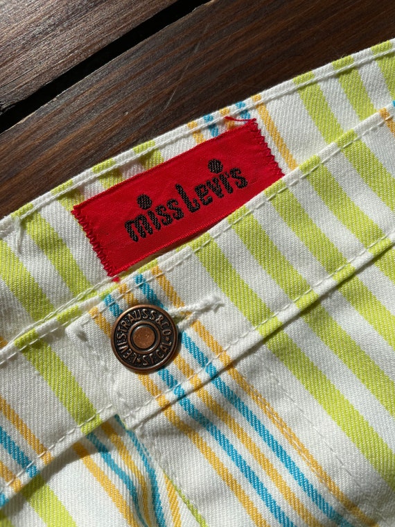 70s Levi's Miss Levi's flared trousers stripes pastel… - Gem