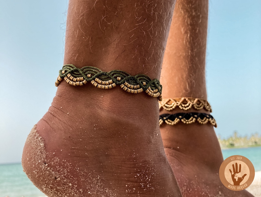 Indian Ankle Bracelet Macrame Anklet Boho Gypsy Tribal Beach Anklet For Woman - Etsy.de