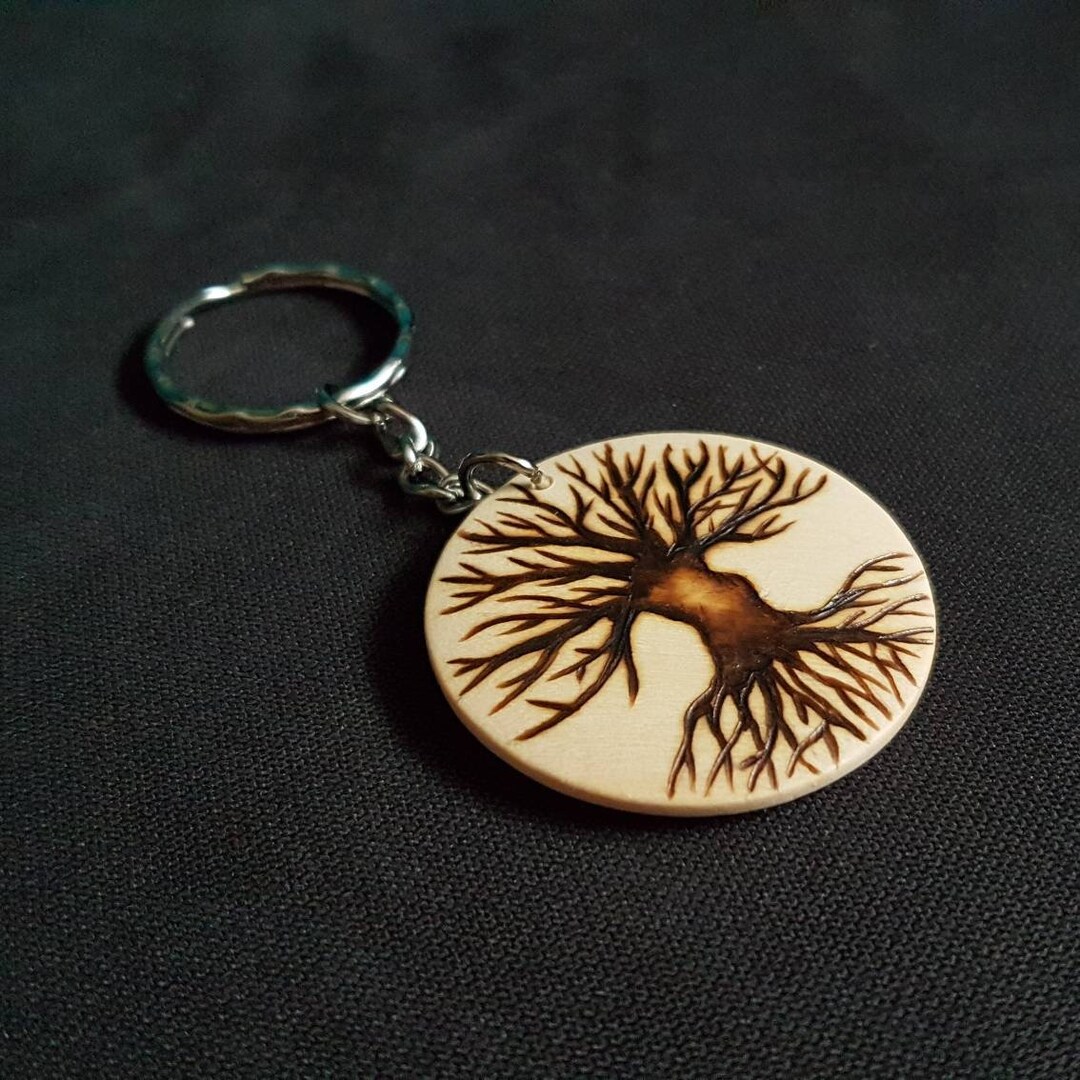 Wooden Keychain Tree of Life Tree of Life Gift - Etsy