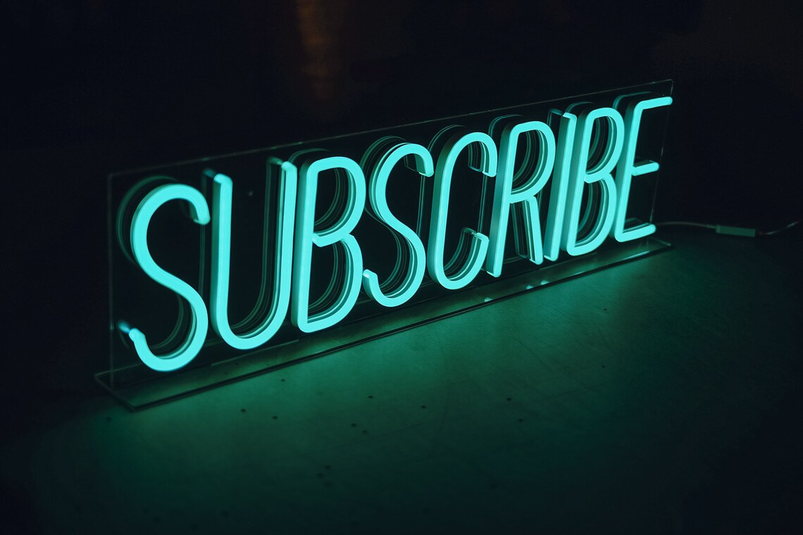Subscribe RGB Neon Sign With Adjustible Color and Brightness | Etsy