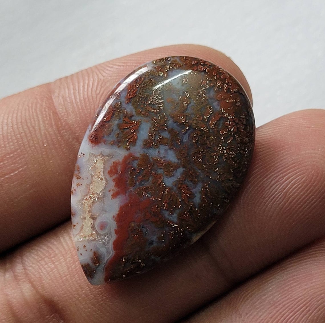 Supreme Red Moss Agate Gemstone/pear Shape Red Moss Agate Stone ...