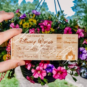 Personalized Disney Ticket Laser Cut Christmas Ornament | Custom ...