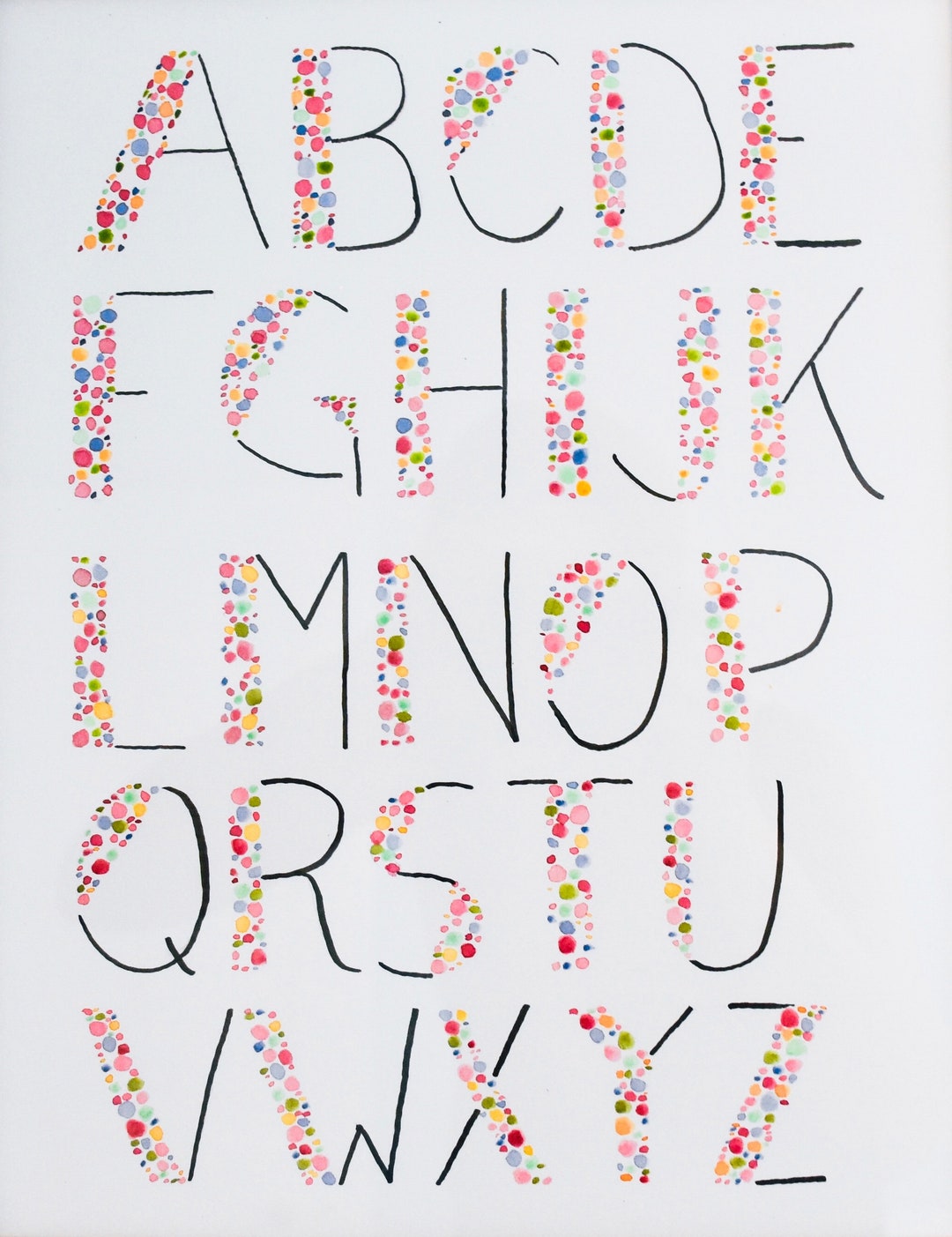 Watercolour Alphabet - Etsy