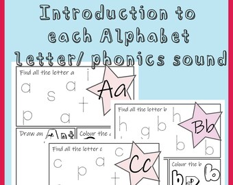 26 Phonics Alphabet Handwriting Guide Poster | Etsy