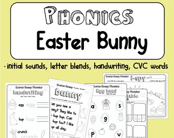 Edit Product: Easter Bunny Phonics Pack | Easter Theme | Literacy ...