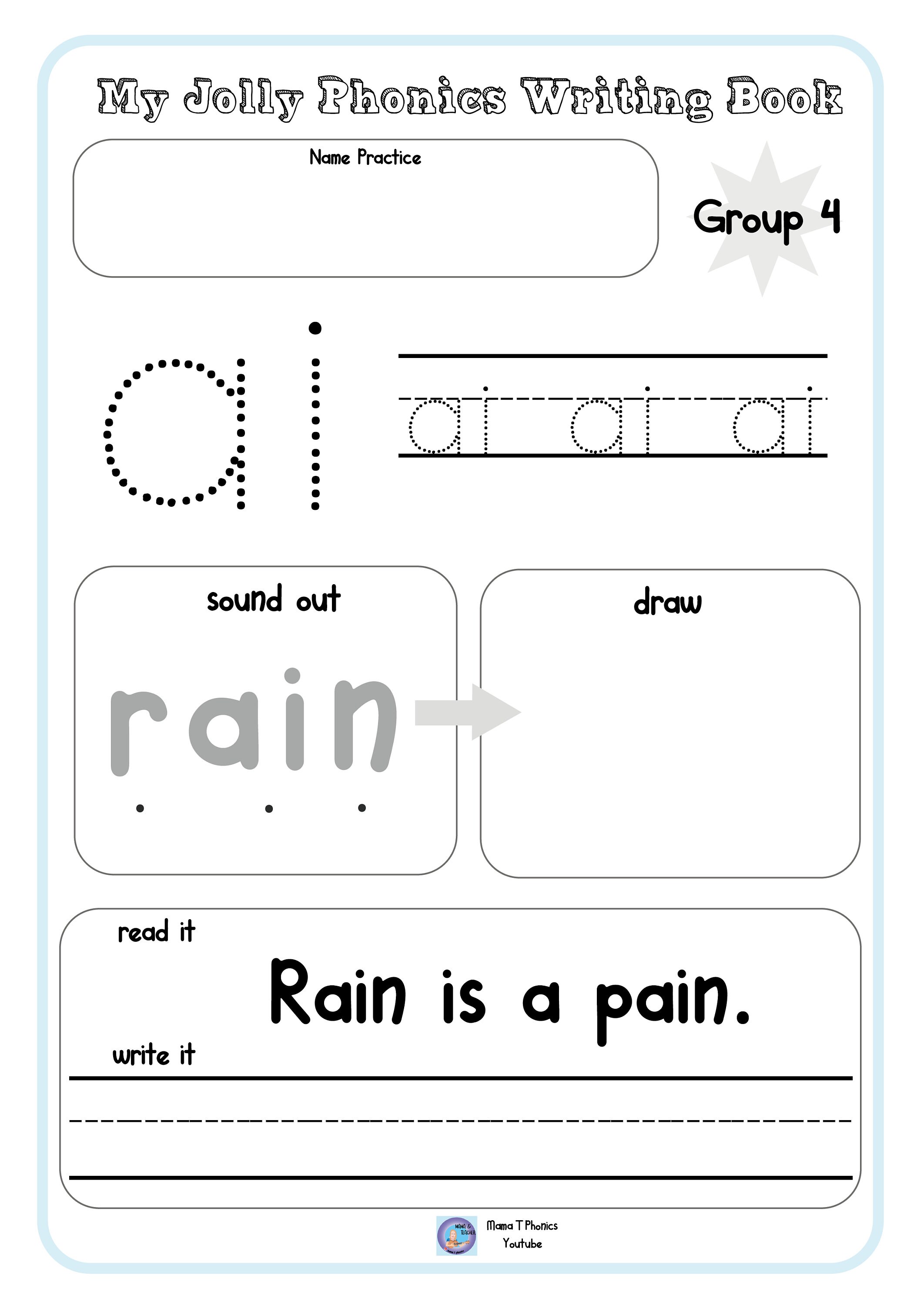 Jolly Phonics Writing Book | Complete With All 7 Groups of Sounds - Etsy