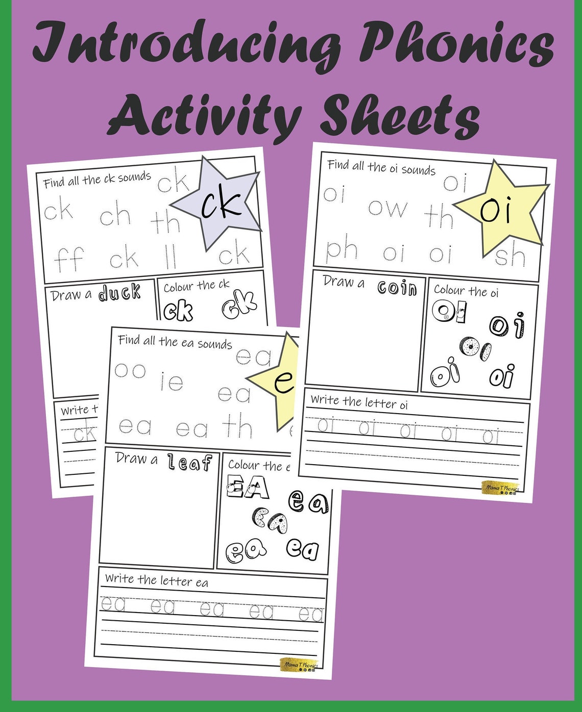 2 Letter Phonics Blends Fun Worksheets - 38 Different Pages to Print ...