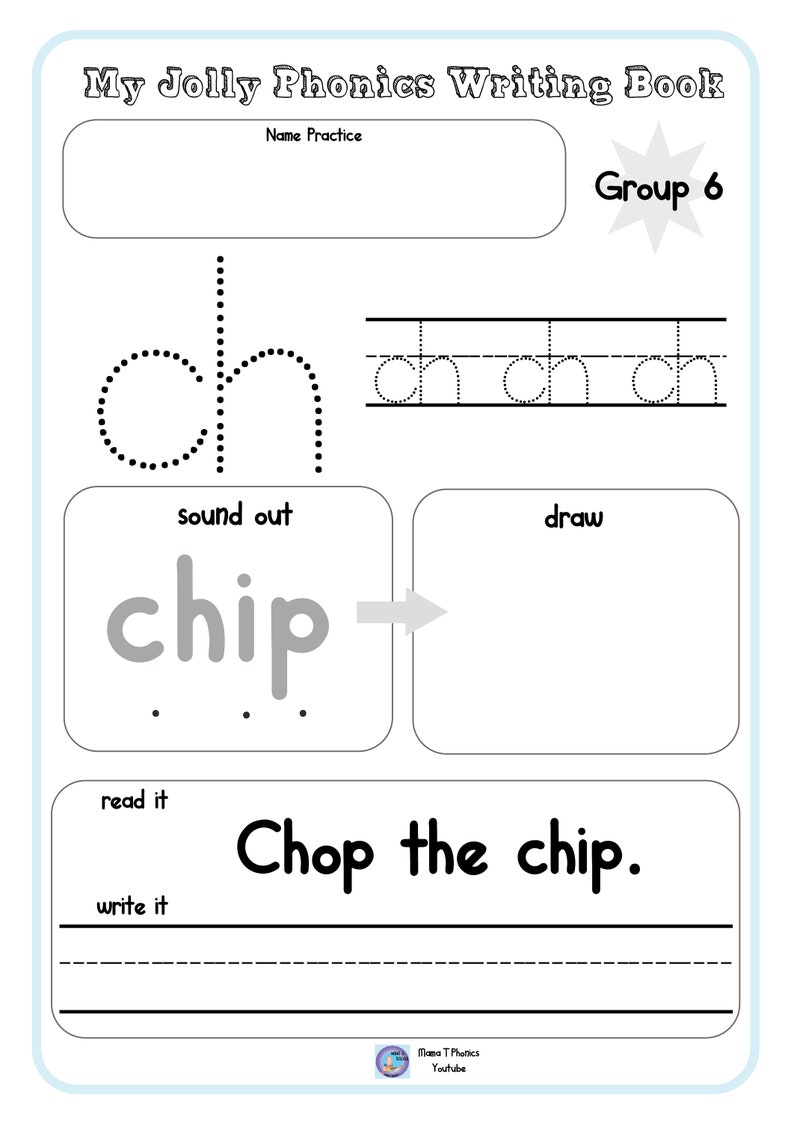 Jolly Phonics Writing Book | Complete With All 7 Groups of Sounds - Etsy