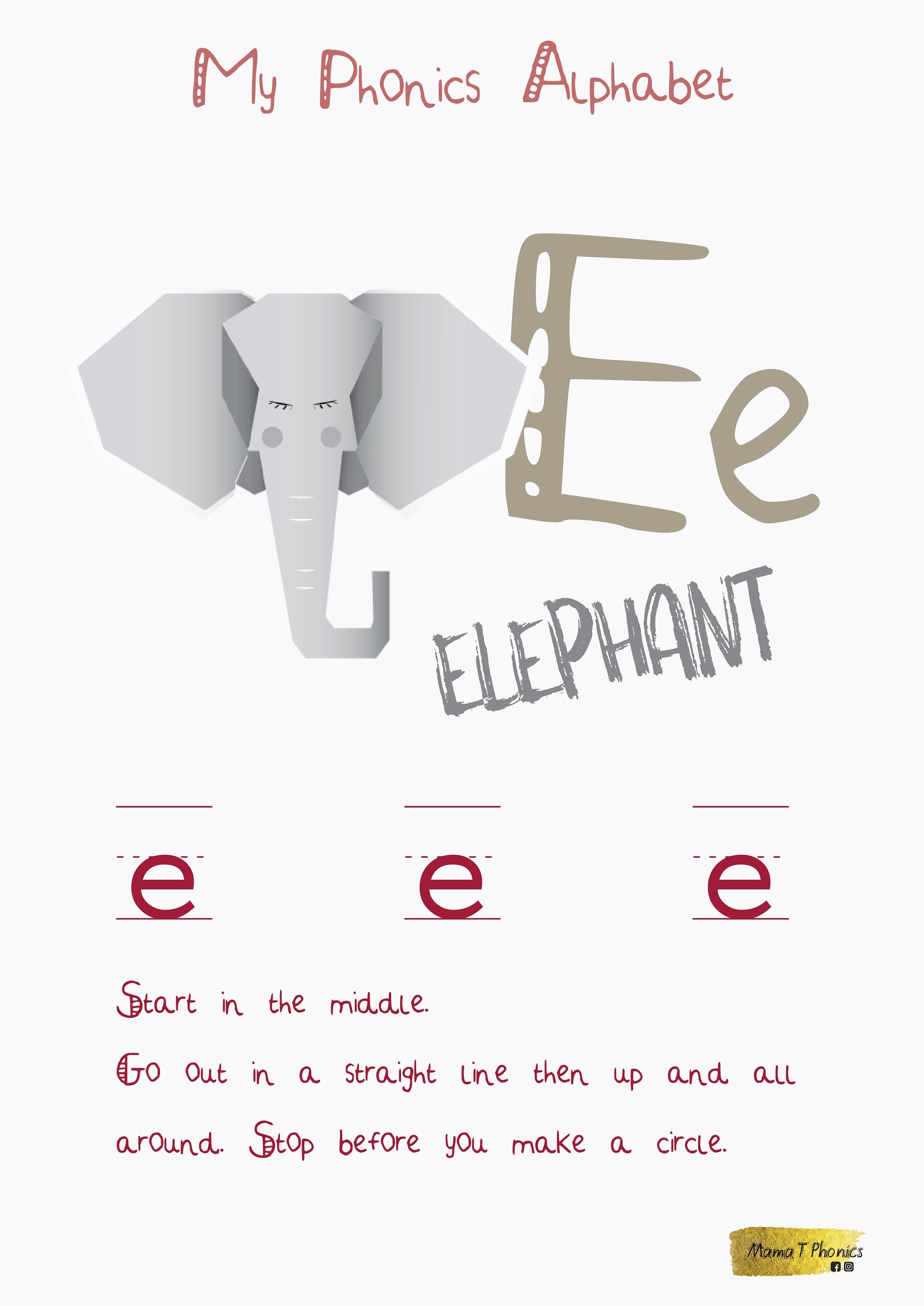 26 Phonics Alphabet Handwriting Guide Poster - Etsy