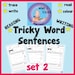 Set 2: Tricky Word Sentence Writing and Reading | HFW - Etsy