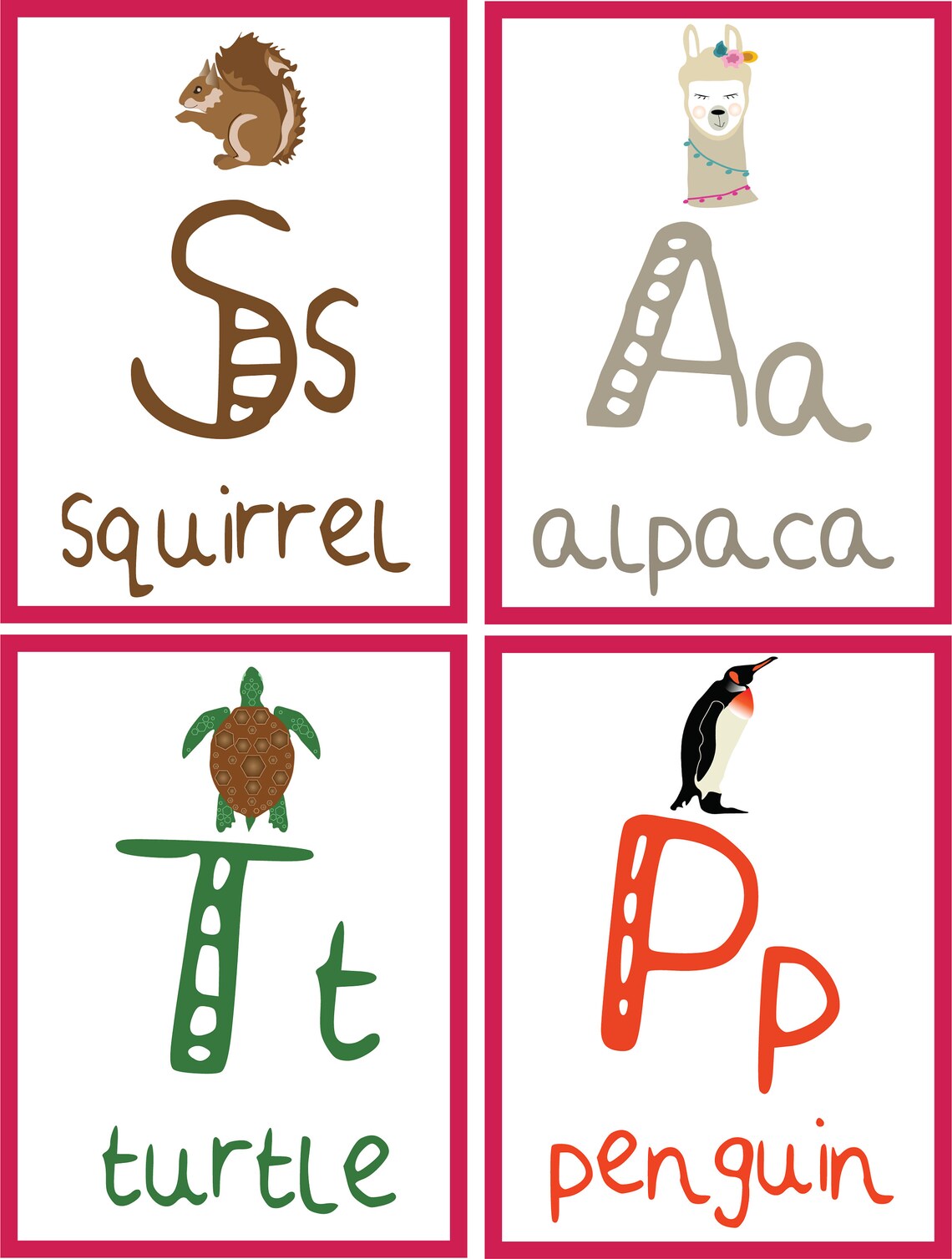 Alphabet Phonics Flash Cards - Etsy