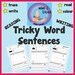 Set 1: Tricky Word Sentence Writing and Reading | HFW - Etsy