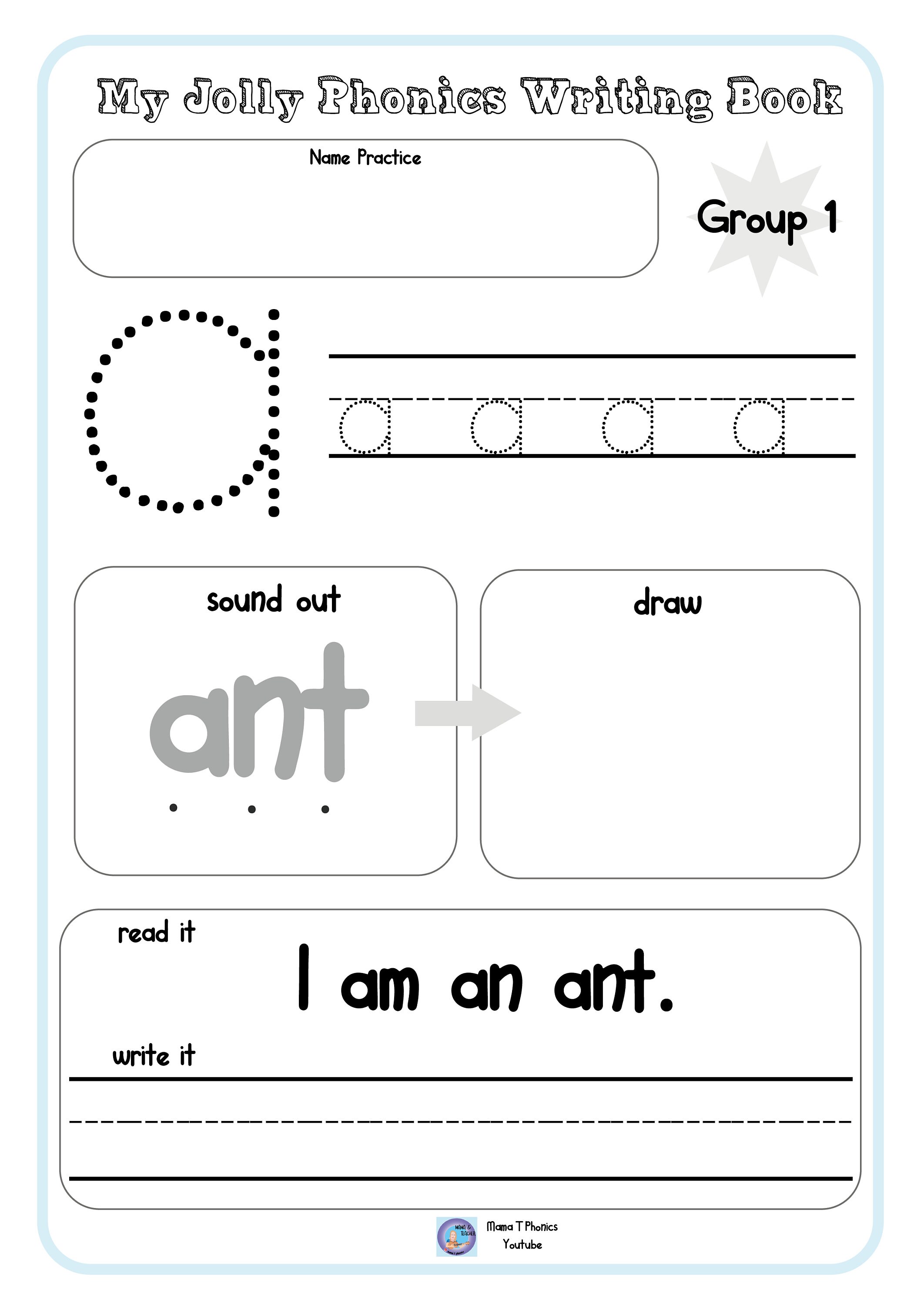 Jolly Phonics Writing Book Complete With All 7 Groups of Sounds - Etsy