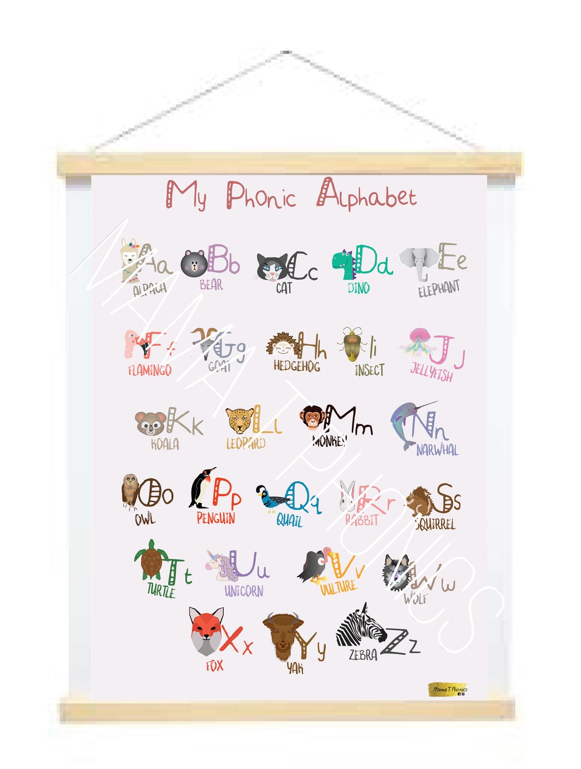 Alphabet Phonics Poster Now Includes a Lowercase Poster and Phonetic ...